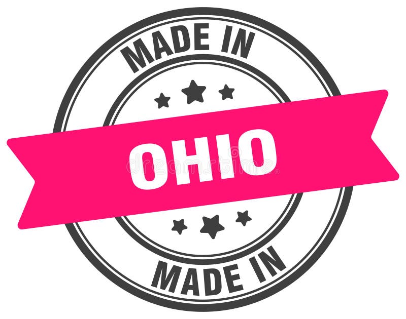 Made in Ohio Round Sign. Made in Ohio Stamp Stock Vector - Illustration ...