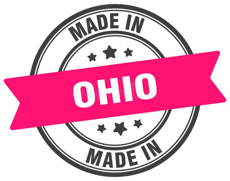Made in Ohio Round Sign. Made in Ohio Stamp Stock Vector - Illustration ...