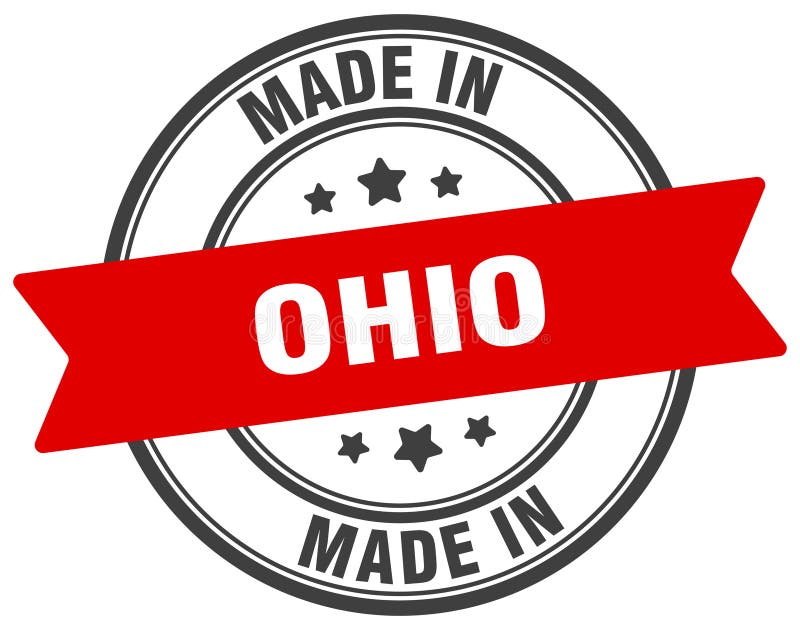 Made in Ohio Round Sign. Made in Ohio Stamp Stock Vector - Illustration ...