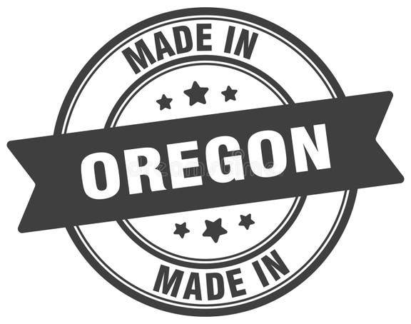 Made in Oregon Round Sign. Made in Oregon Stamp Stock Vector ...