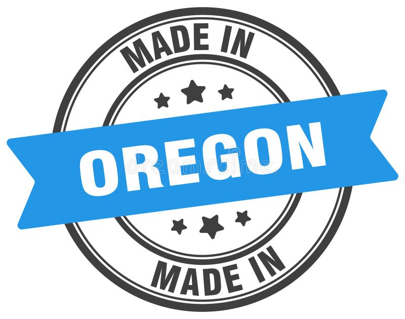 Made in Oregon Round Sign. Made in Oregon Stamp Stock Vector ...
