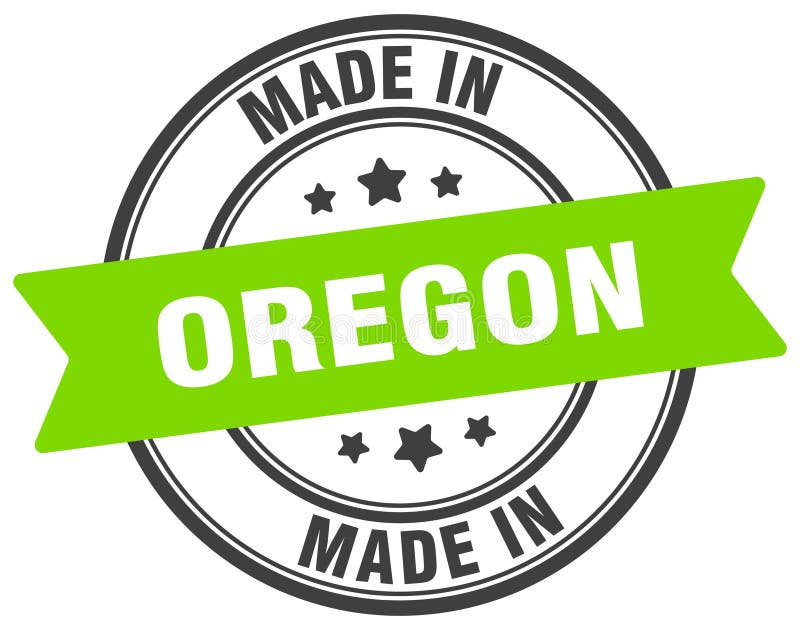 Made in Oregon Round Sign. Made in Oregon Stamp Stock Vector ...