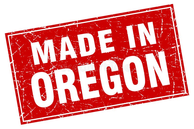 Made in Oregon Local Production Sign, Sticker, Seal, Stamp. Round ...