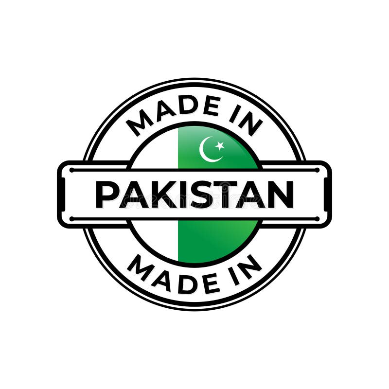 Made in Pakistan Label Icon Emblem Isolated on White Background Stock ...