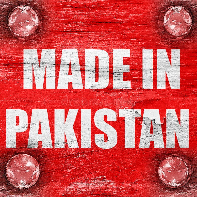 Made in pakistan stock image. Image of english, originated - 68547757