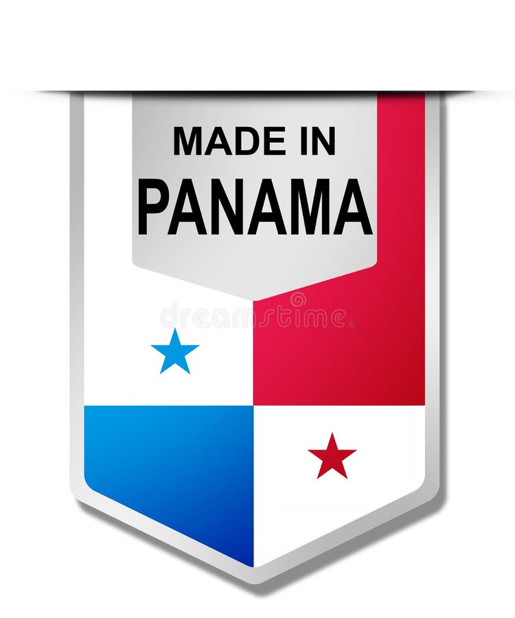Made in Panama Word on Hanging Banner Stock Illustration - Illustration ...