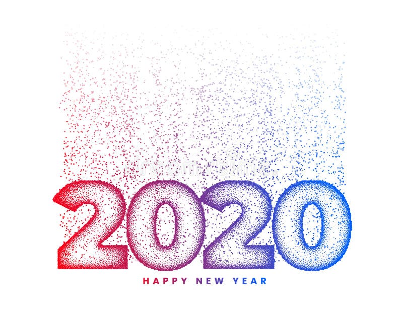 2020 Made with Particles Colorful Background Design Stock Vector ...