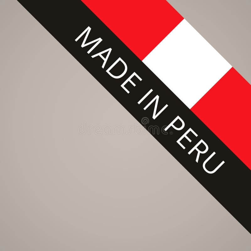 Made in Peru stock illustration. Illustration of font - 371727473