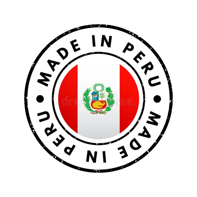 Made in Peru Text Emblem Stamp, Concept Background Stock Illustration ...