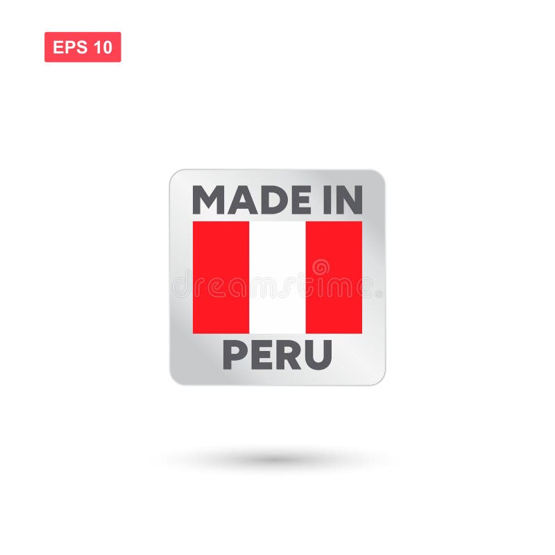 Made in Peru Labels in English and in Spanish Languages. Quality Mark ...