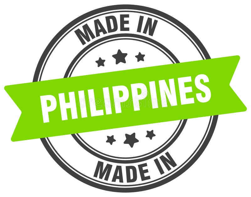 Made in Philippines Round Sign. Made in Philippines Stamp Stock Vector ...