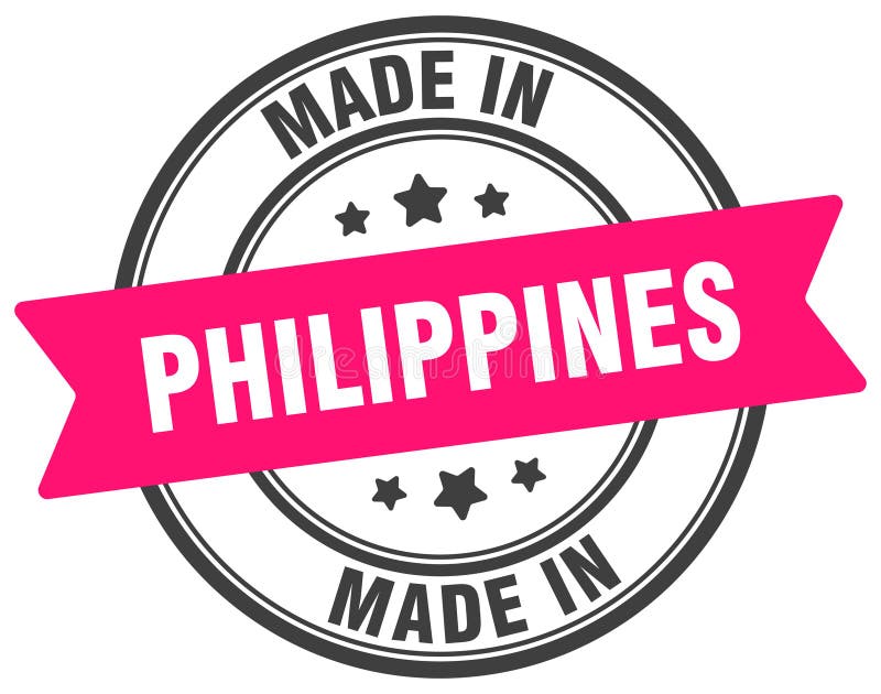 Made in Philippines Round Sign. Made in Philippines Stamp Stock Vector ...