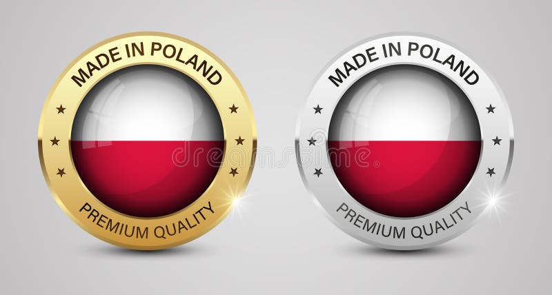 Made in Poland Graphics and Labels Set Stock Vector - Illustration of ...