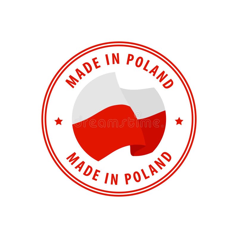 Made in Poland Stamp, Sticker. Vector Illustration Stock Illustration ...