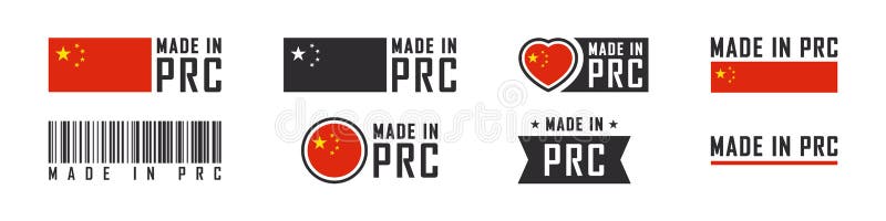 Made in PRC Logo or Labels. Made in People S Republic of China. China ...