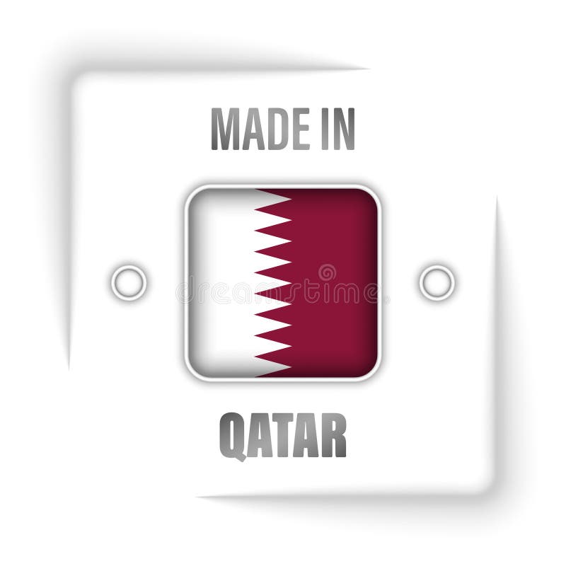 Made in Qatar Graphic and Label Stock Vector - Illustration of ...