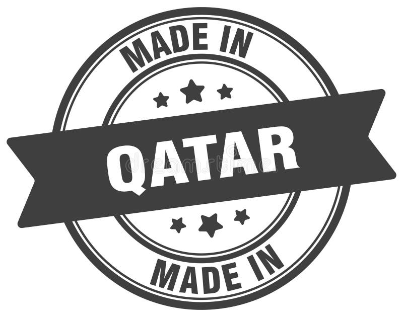 Made in Qatar Round Sign. Made in Qatar Stamp Stock Vector ...