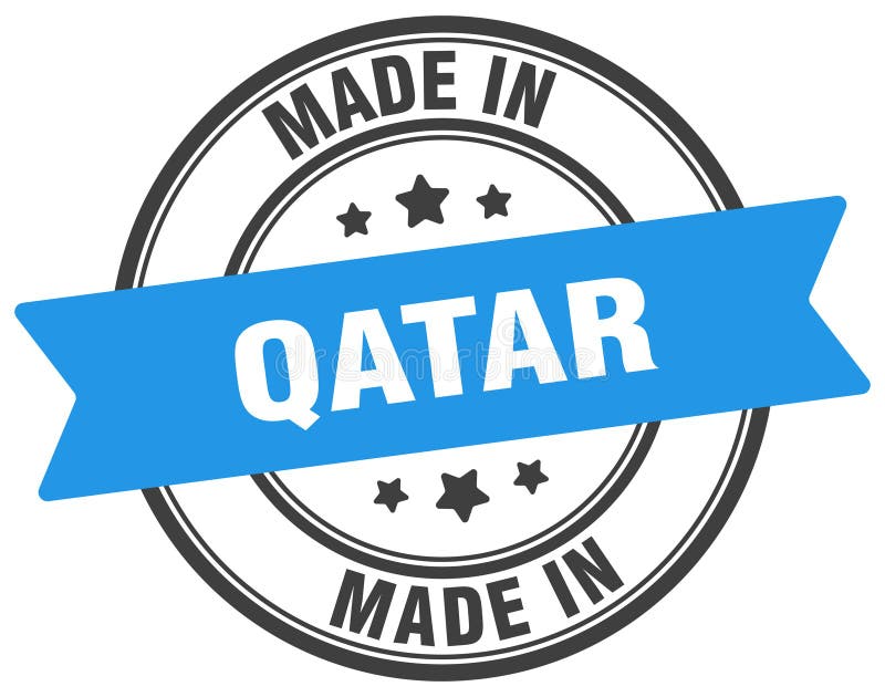 Made in Qatar Round Sign. Made in Qatar Stamp Stock Vector ...