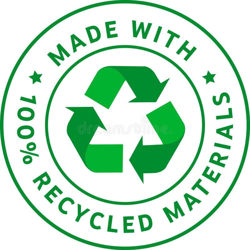 Made with Recycled Material, Recycled Material Sign, Recycled Symbol ...