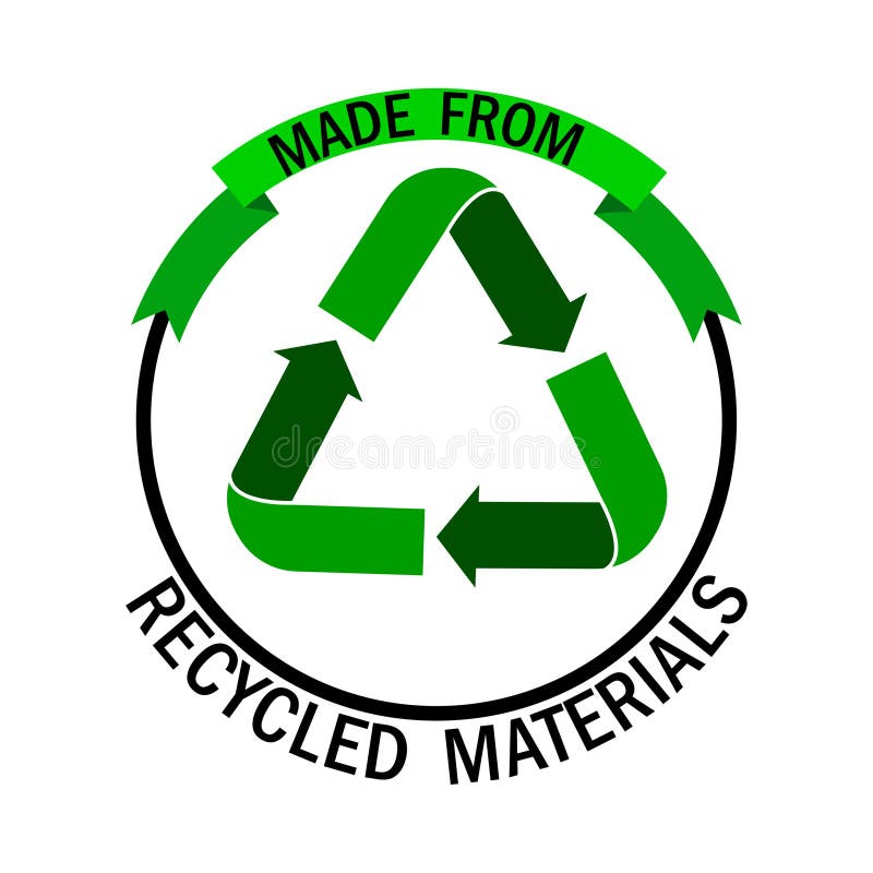 Made from Recycled Materials Icon. Vector Illustration. EPS 10 Stock ...