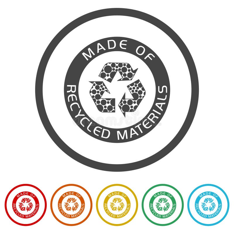 Made of Recycled Materials Ring Icon Stock Vector - Illustration of ...