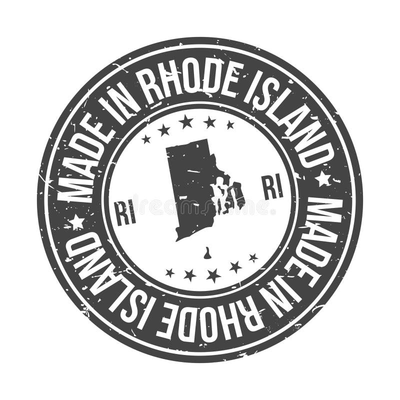 Made in Rhode Island State USA Quality Original Stamp Map. Design ...