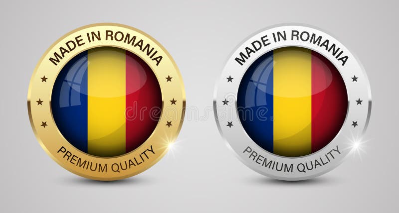 Made in Romania Graphics and Labels Set Stock Vector - Illustration of ...