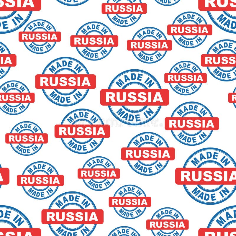 Made in Russia Seamless Pattern Background Icon. Stock Vector ...