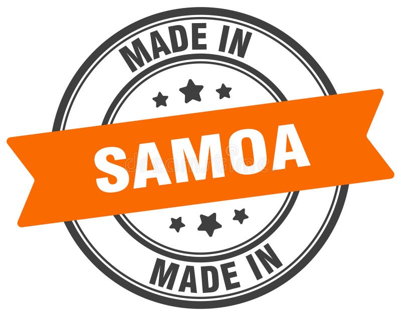 Made in Samoa Round Sign. Made in Samoa Stamp Stock Vector ...