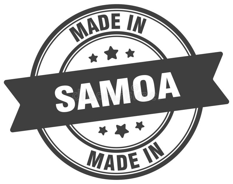 Made in Samoa Round Sign. Made in Samoa Stamp Stock Vector ...