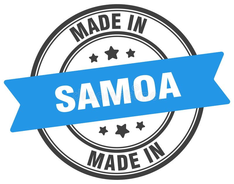 Made in Samoa Round Sign. Made in Samoa Stamp Stock Vector ...
