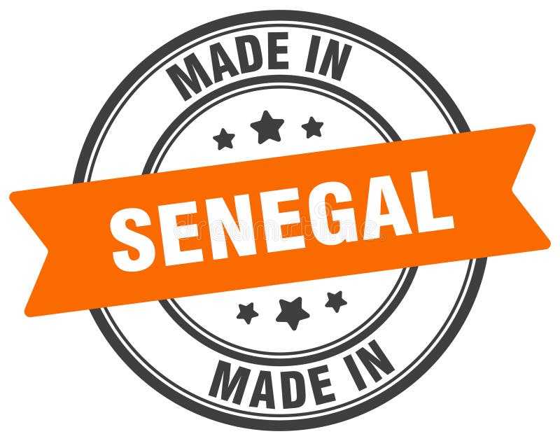 Made in Senegal Round Sign. Made in Senegal Stamp Stock Vector ...