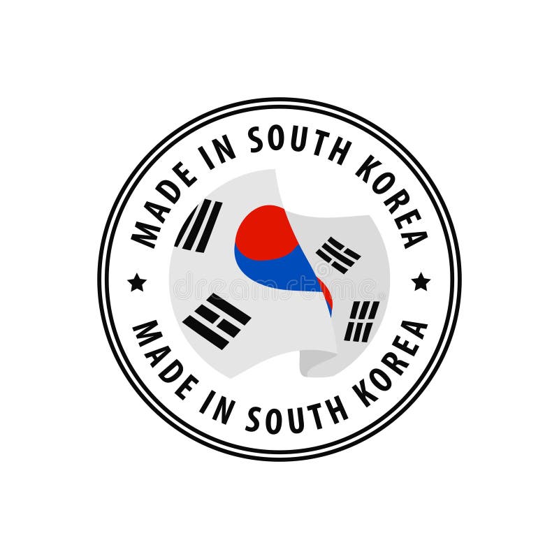 Made in South Korea Stamp, Sticker. Vector Illustration Stock ...