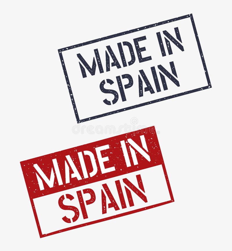 Made in Spain Stamp Set, Spanish Product Labels Stock Vector ...