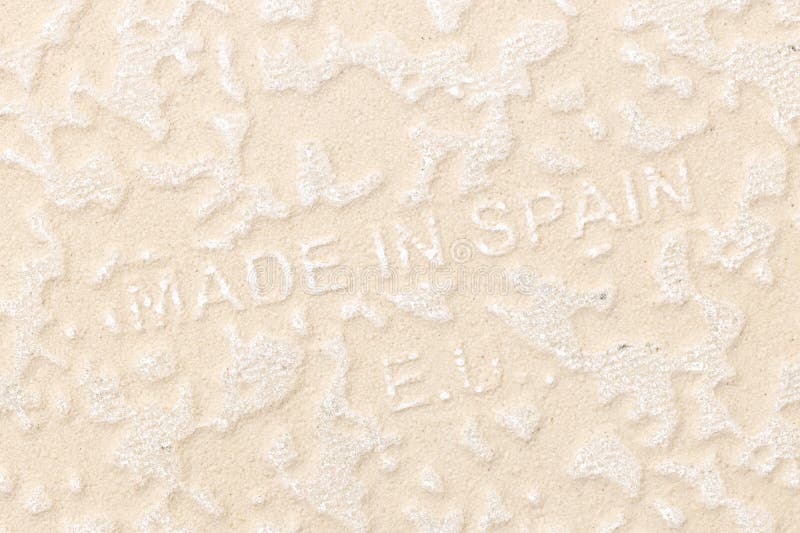 Made in Spain Text on the Back Side of a Ceramic Tile Stock Image ...