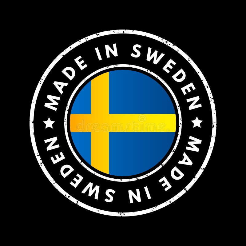 Made in Sweden Text Emblem Badge, Concept Background Stock Illustration ...