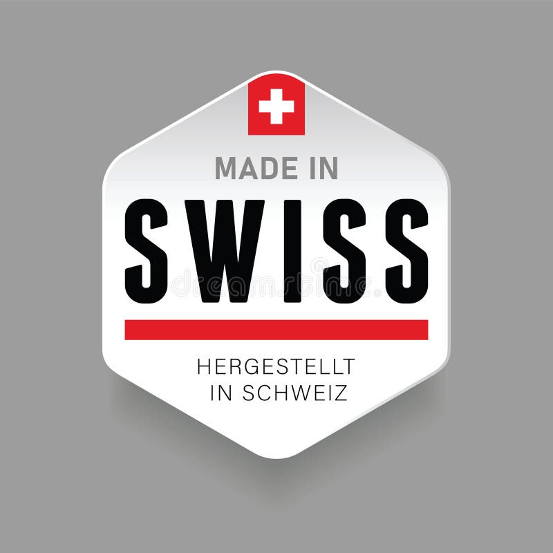 Made in Swiss Flag Sign Label Stock Vector - Illustration of marketing ...