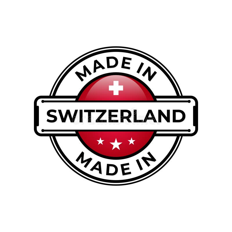 Made In Switzerland Logo Made In Switzerland Colorful Vector Badge