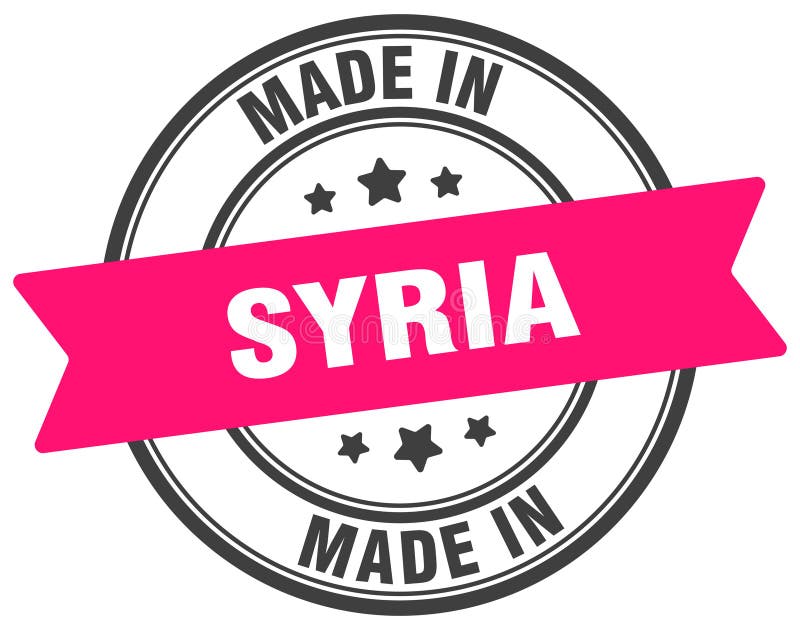 Made in Syria Round Sign. Made in Syria Stamp Stock Vector ...