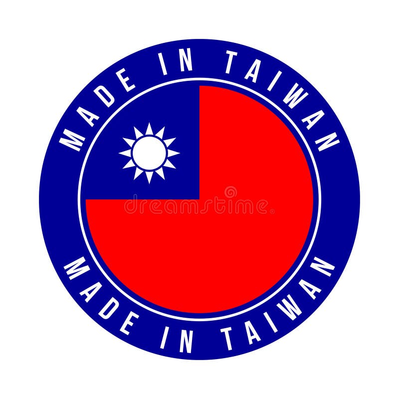 Made in Taiwan symbol icon stock illustration. Illustration of seal ...
