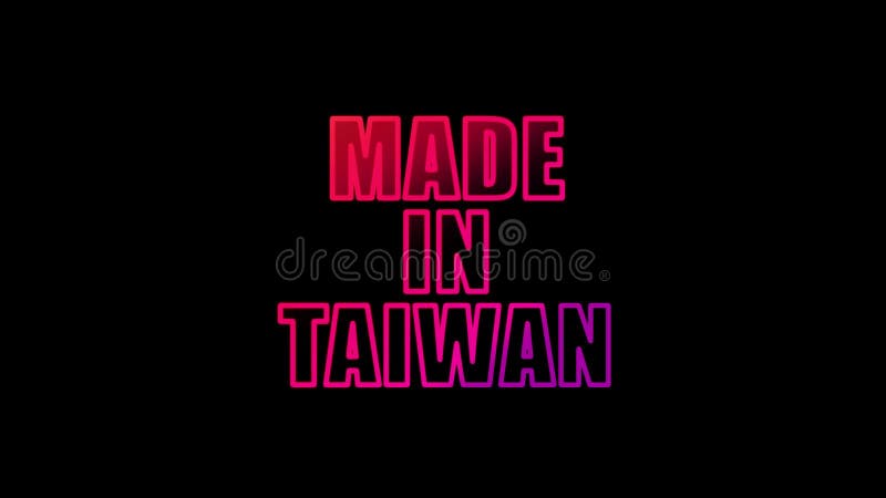 Made in Taiwan Symbol Loop Concept Stock Footage - Video of label ...