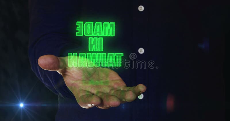 Made in Taiwan Symbol Over Hand Stock Footage - Video of sign, computer ...
