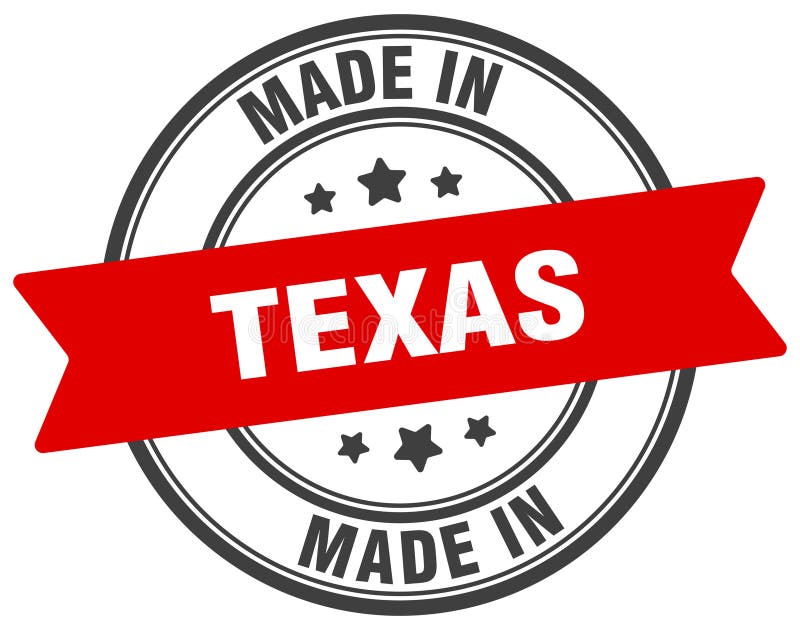 Made in Texas Round Sign. Made in Texas Stamp Stock Vector ...