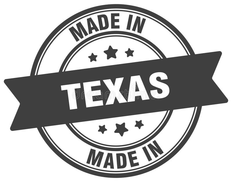 Made in Texas Round Sign. Made in Texas Stamp Stock Vector ...