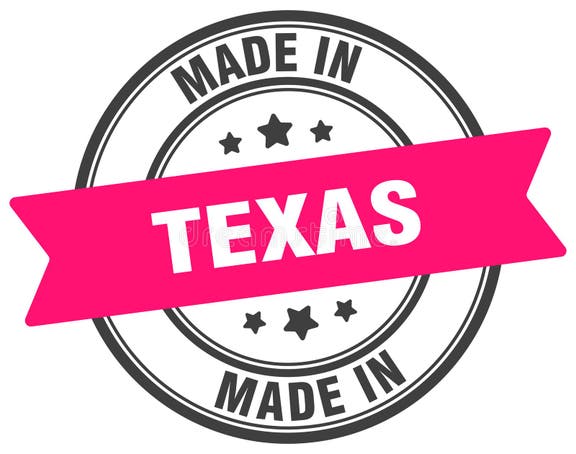 Made in Texas Round Sign. Made in Texas Stamp Stock Vector ...