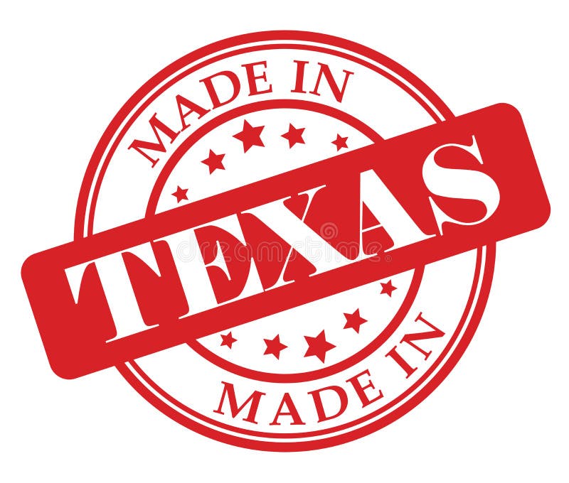 Made in Texas stamp stock illustration. Illustration of assembled ...
