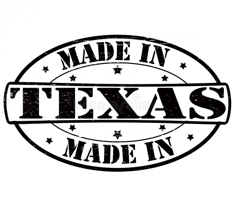 Made in Texas stamp stock illustration. Illustration of assembled ...