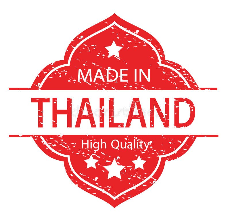 Made in Thailand Label 01 Vintage Stock Vector - Illustration of ...