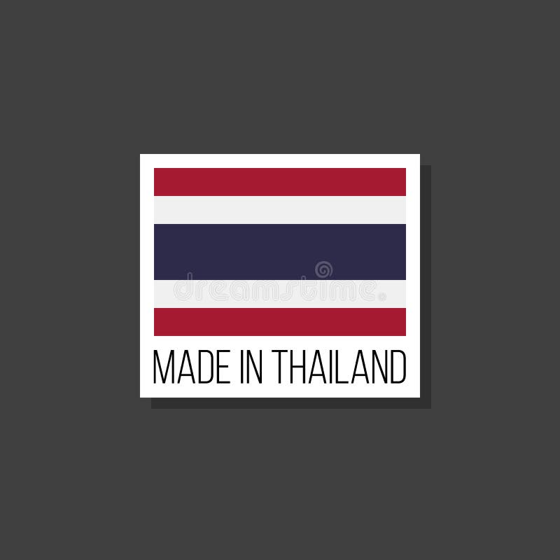 Made in Thailand, Vector Sticker Stock Vector - Illustration of siam ...