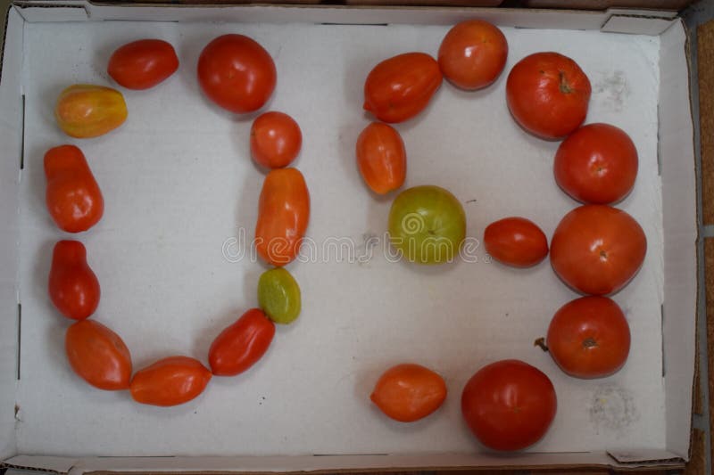 09 made from tomatoes stock image. Image of orange, turning - 345552077